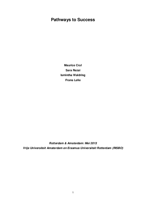 (PDF) Pathways to Success