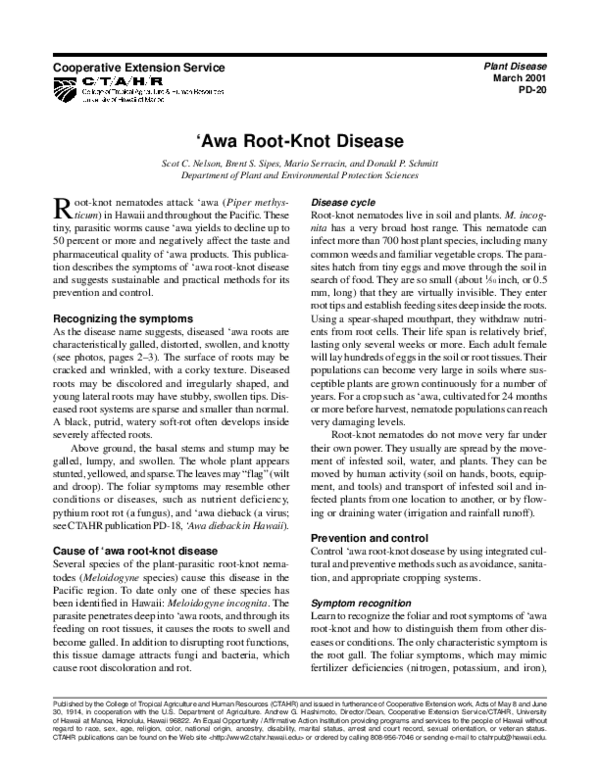 (PDF) Awa Root-Knot Disease