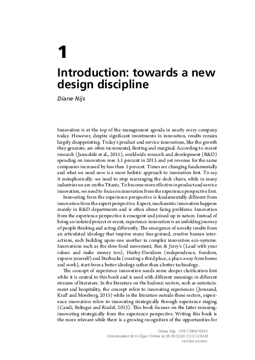 (PDF) Introduction: towards a new design discipline