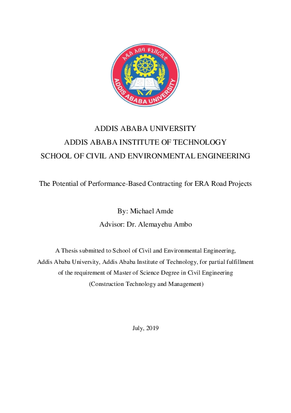 (PDF) ADDIS ABABA UNIVERSITY ADDIS ABABA INSTITUTE OF TECHNOLOGY SCHOOL OF CIVIL AND ...