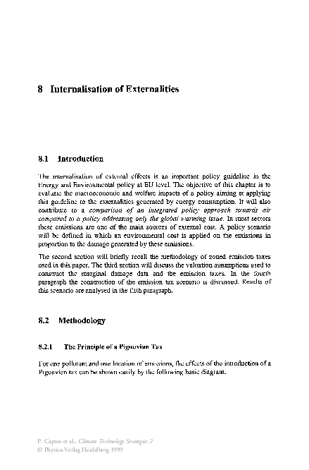 (PDF) Internalisation of Externalities