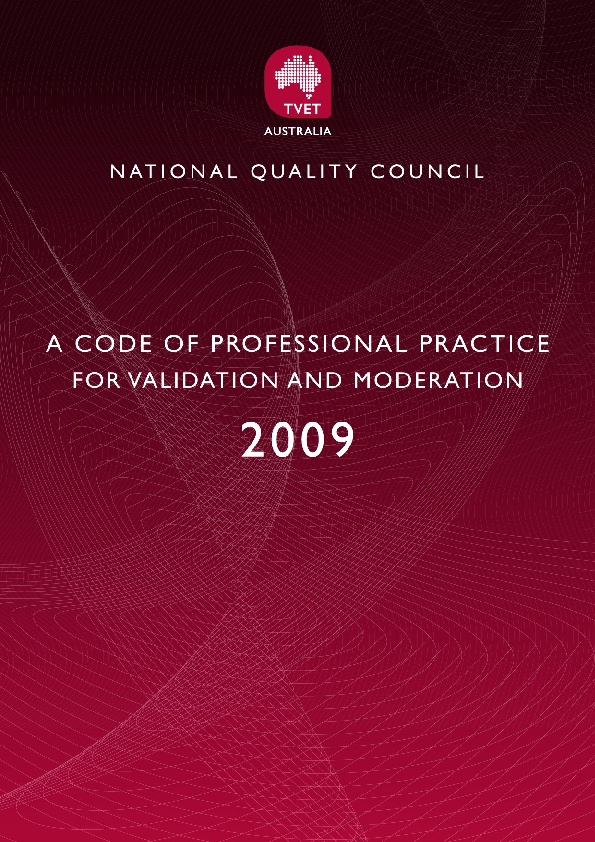 (PDF) A Code of Professional Practice for Validation and Moderation