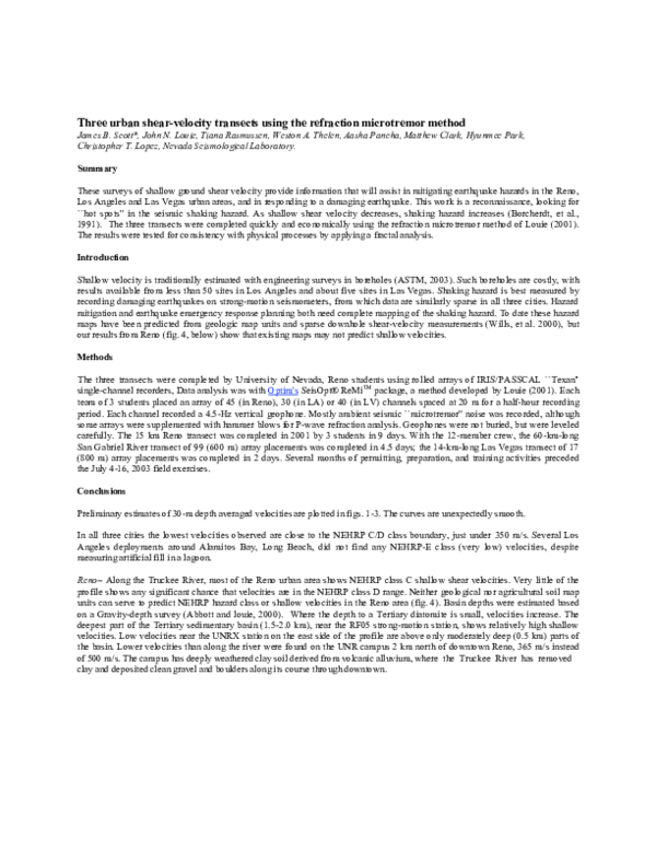 (PDF) Three urban shear-velocity transects using the refraction ...