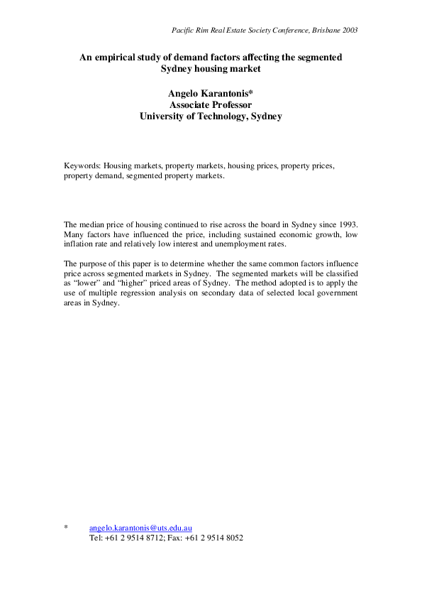 (PDF) An empirical study of demand factors affecting the segmented ...