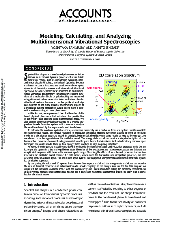 (PDF) Modeling, Calculating, and Analyzing Multidimensional Vibrational ...