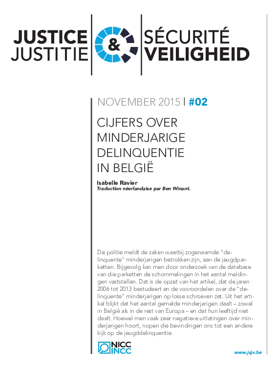 (PDF) Cijfers over minderjarige delinquentie in België | Isabelle ...
