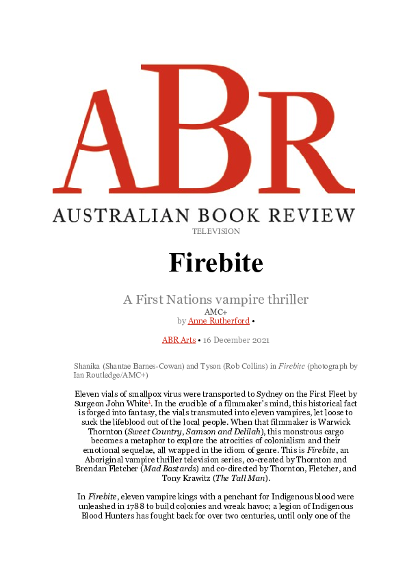 (DOC) Firebite: A First Nations Vampire Thriller