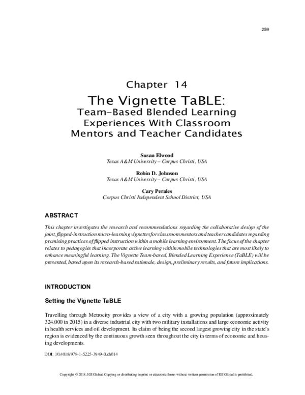 (PDF) The Vignette TaBLE