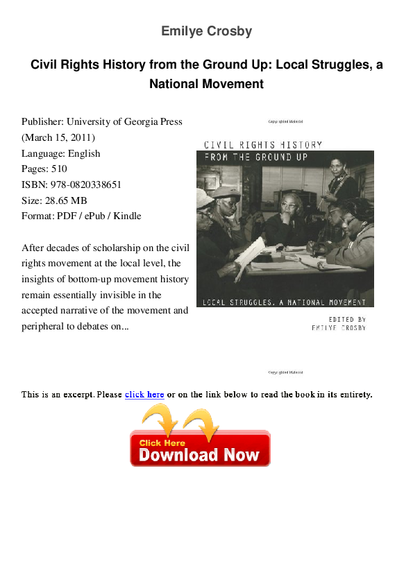 (PDF) Civil rights history from the ground up : local struggles, a ...