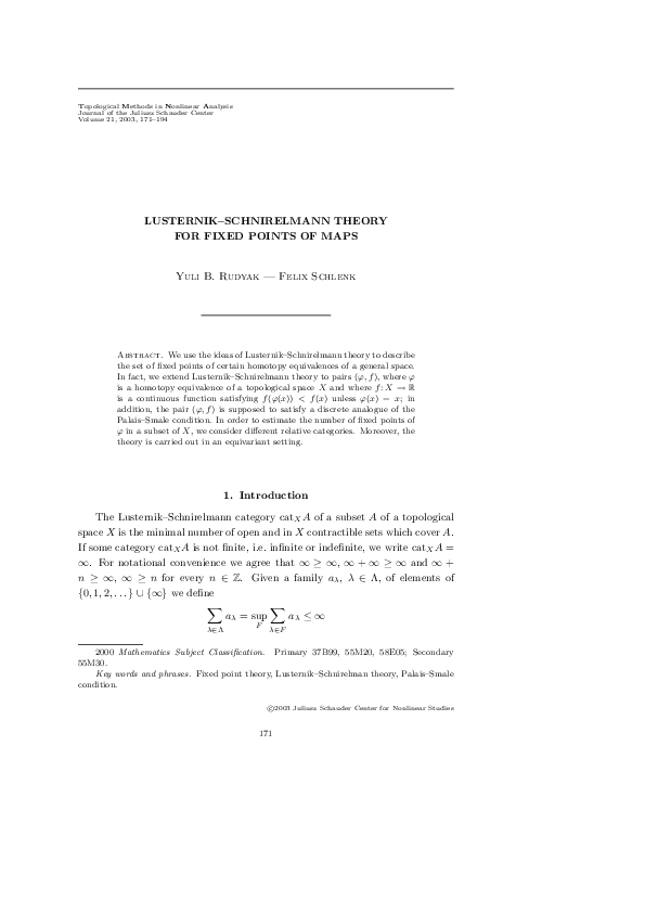 (PDF) Theory for Fixed Points of Maps