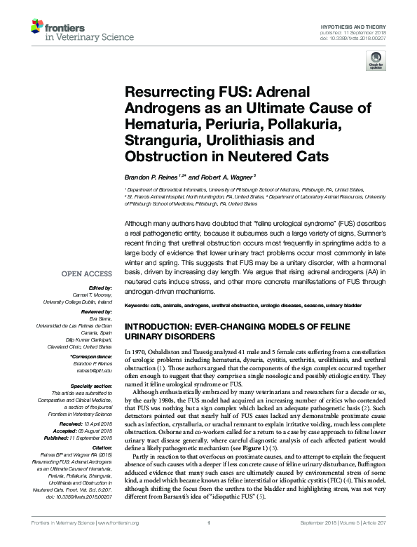 (PDF) Resurrecting FUS: Adrenal Androgens as an Ultimate Cause of ...