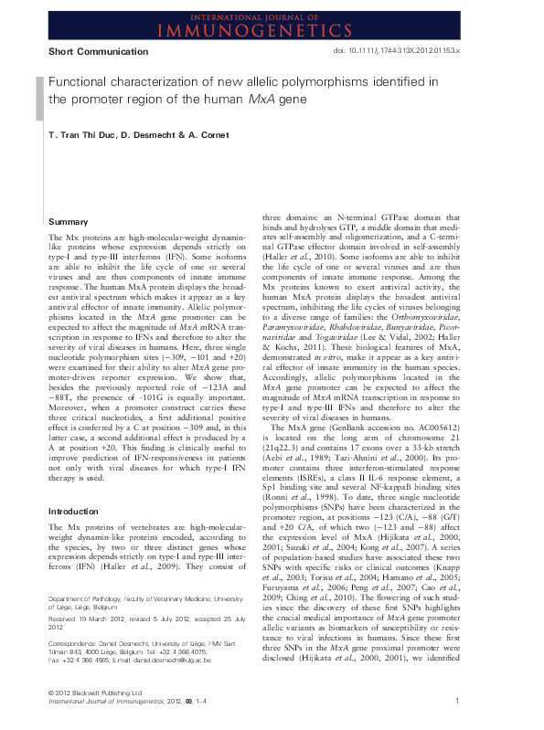 (PDF) Functional characterization of new allelic polymorphisms ...