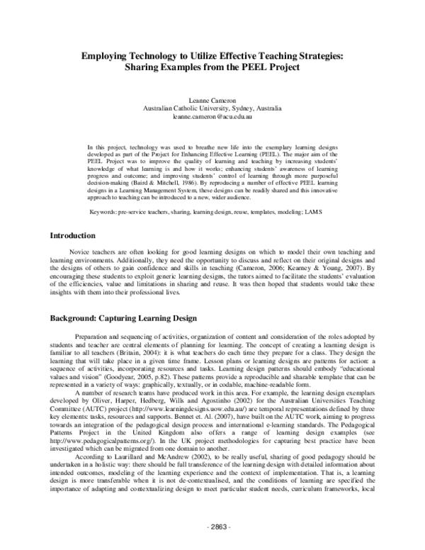 (PDF) Employing technology to utilize effective teaching strategies ...