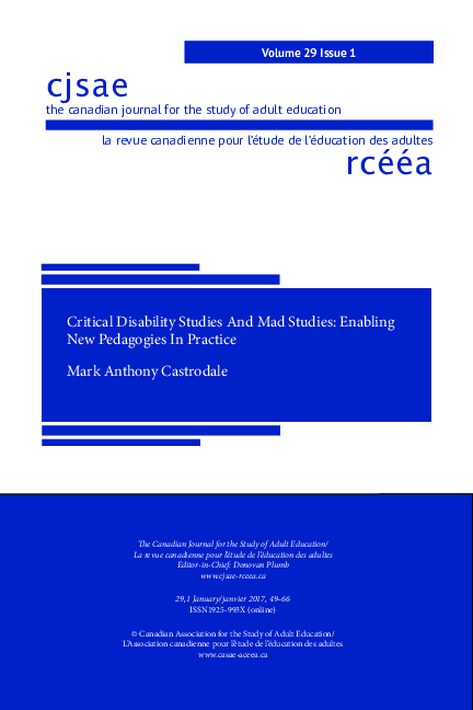 (PDF) Critical Disability Studies and Mad Studies: Enabling new ...