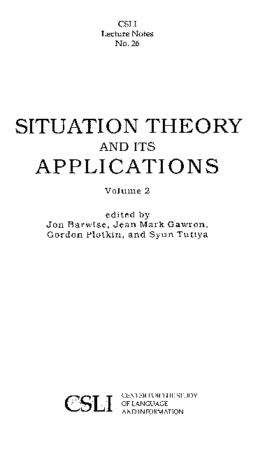 (PDF) Situation Theory Applications Edited By