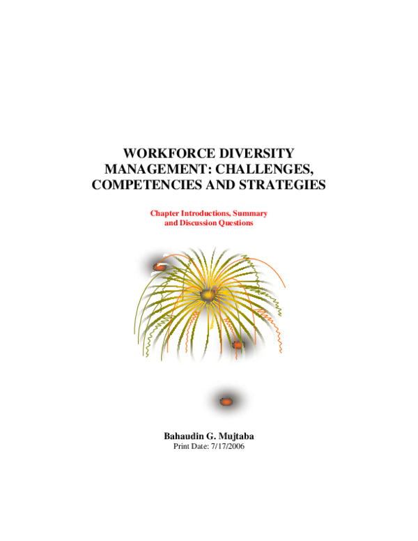(PDF) Workforce Diversity Management: Challenges, Competencies and ...