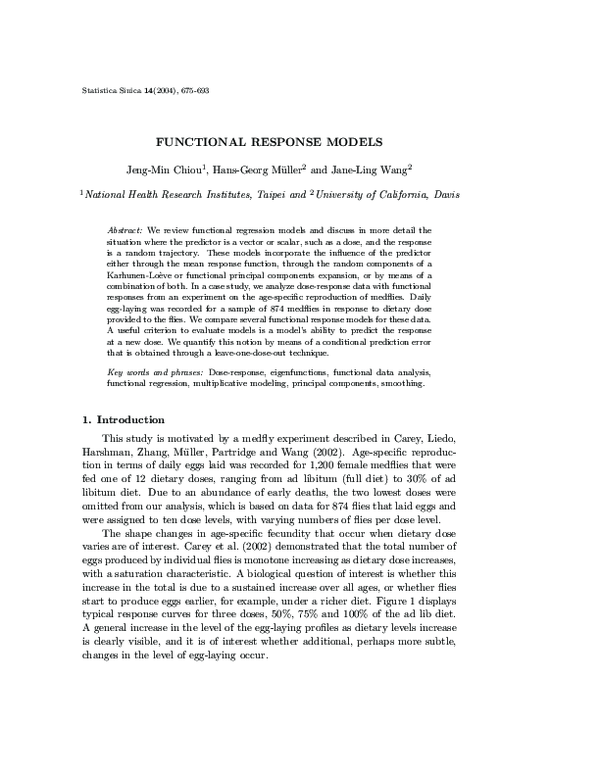(PDF) Functional Response Models
