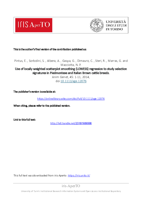 (PDF) Use of locally weighted scatterplot smoothing (LOWESS) regression ...