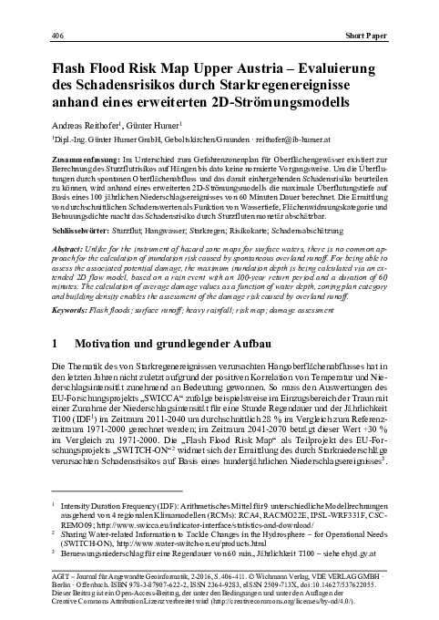 (PDF) Flash Flood Risk Map Upper Austria - Evaluierung des ...