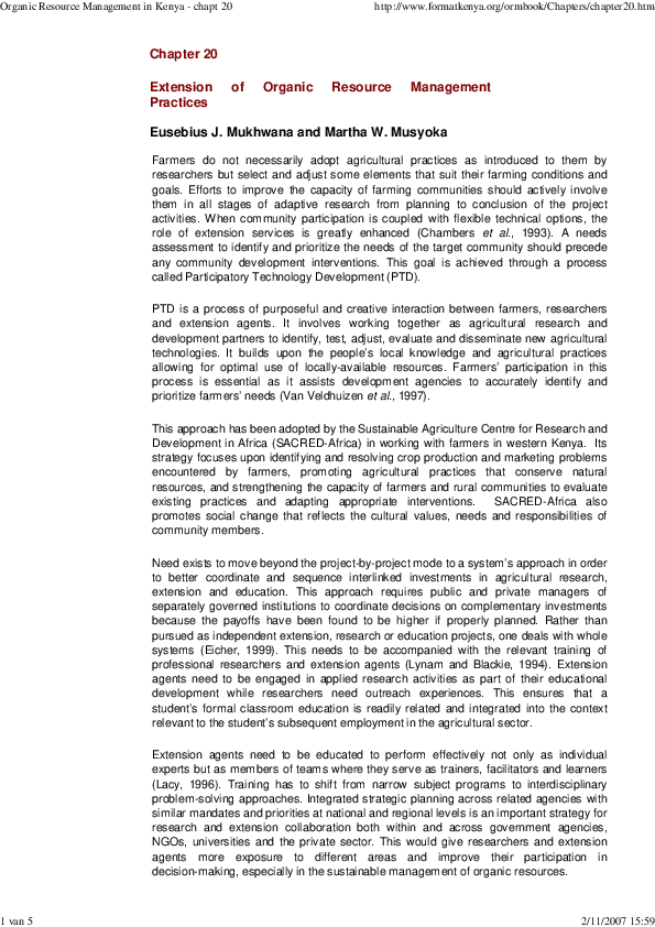 (PDF) Organic Resource Management in Kenya-chapt 20