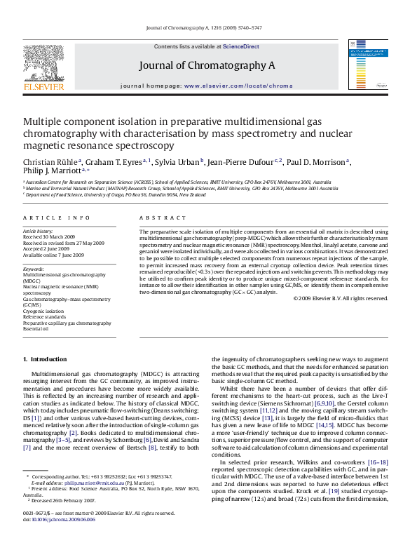 (PDF) Multiple component isolation in preparative multidimensional gas ...
