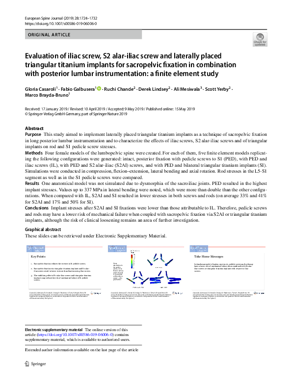 (PDF) Evaluation of iliac screw, S2 alar-iliac screw and laterally ...