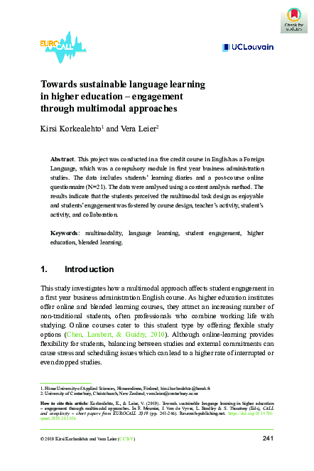 (PDF) Towards sustainable language learning in higher education ...