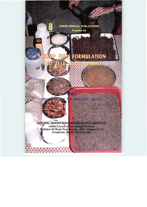 (PDF) Shrimp Feed Formulation and Feed Management