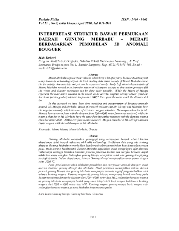 (PDF) Interpretasi Struktur Bawah Permukaan Daerah Gunung Merbabu ...