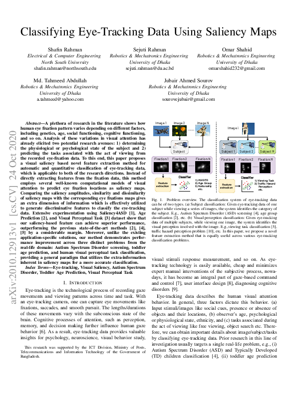 (PDF) Classifying Eye-Tracking Data Using Saliency Maps | Shafin Rahman - Academia.edu