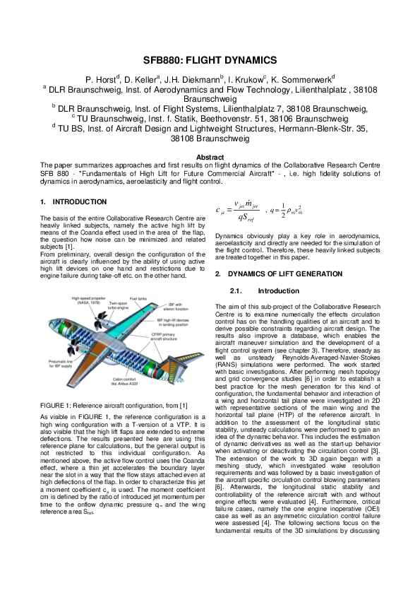 (PDF) SFB880: Flight Dynamics