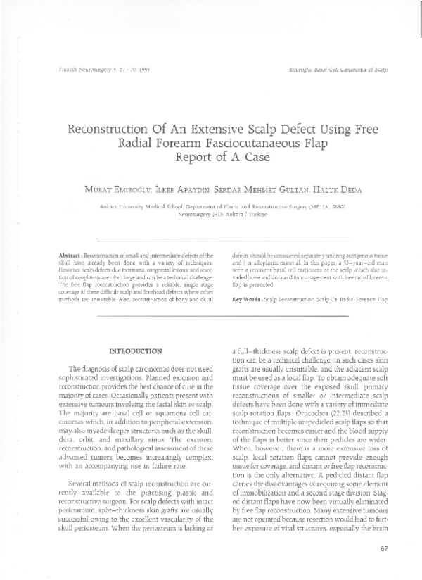 (PDF) Basal Cell Cardnoma of Scalp Reconstruction Of An Extensive Scalp ...