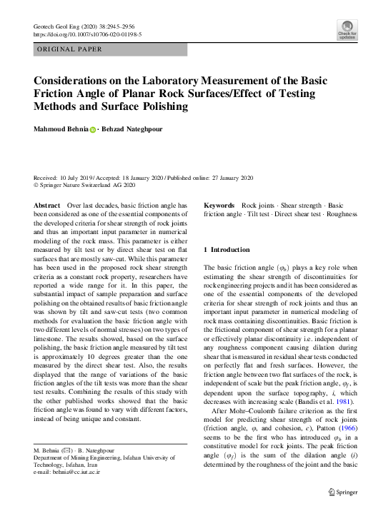 Pdf Considerations On The Laboratory Measurement Of The Basic