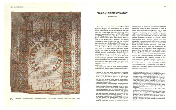 (PDF) Shalom Sabar, “Sephardi Elements in North African Hebrew ...