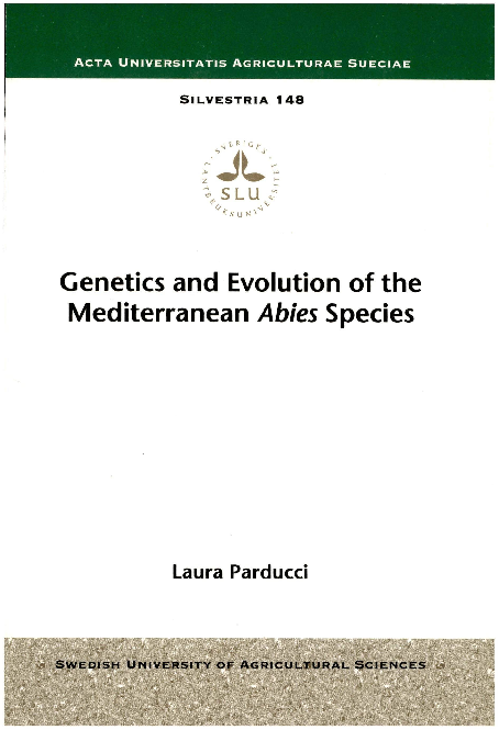 (PDF) Genetics and evolution of the Mediterranean Abies species