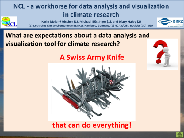 (PDF) NCL - a workhorse for data analysis and visualization in climate research