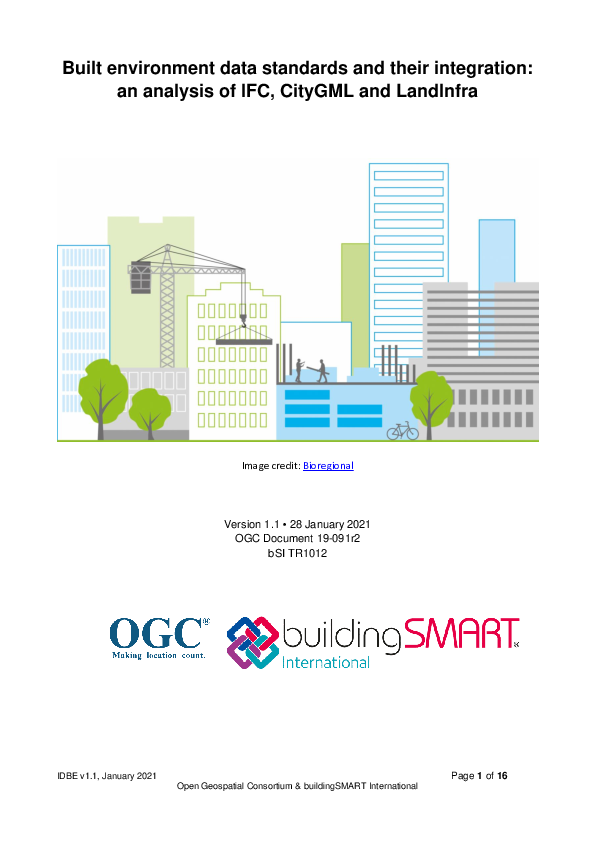 (PDF) Built environment data standards and their integration: an analysis of IFC, CityGML and ...