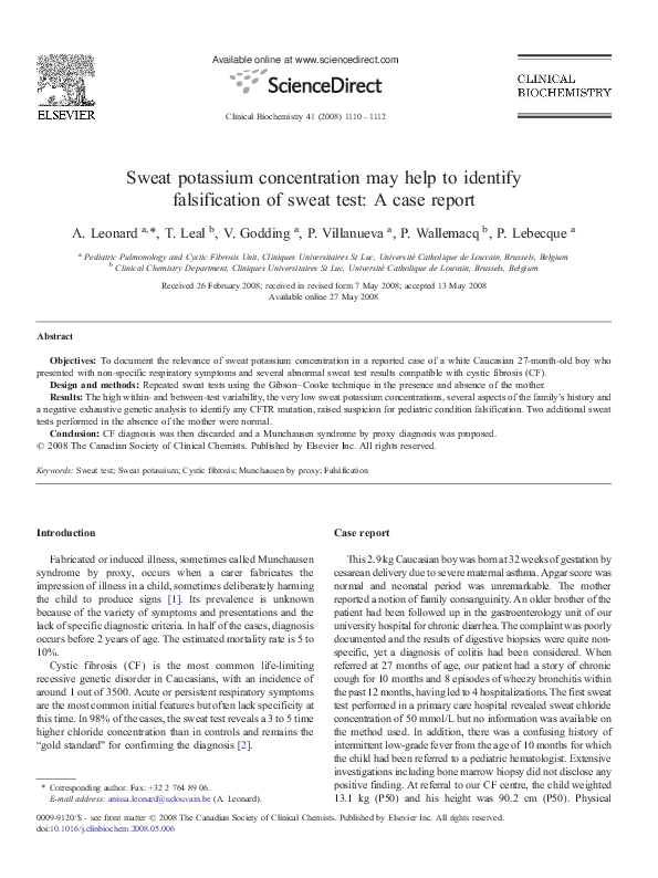 (PDF) Sweat potassium concentration may help to identify falsification ...