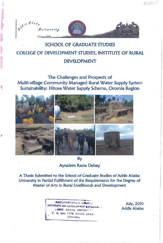 (PDF) The Challenges And Prospects of Multi-Village Community Managed ...