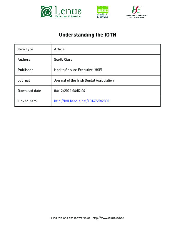 (PDF) Understanding the IOTN