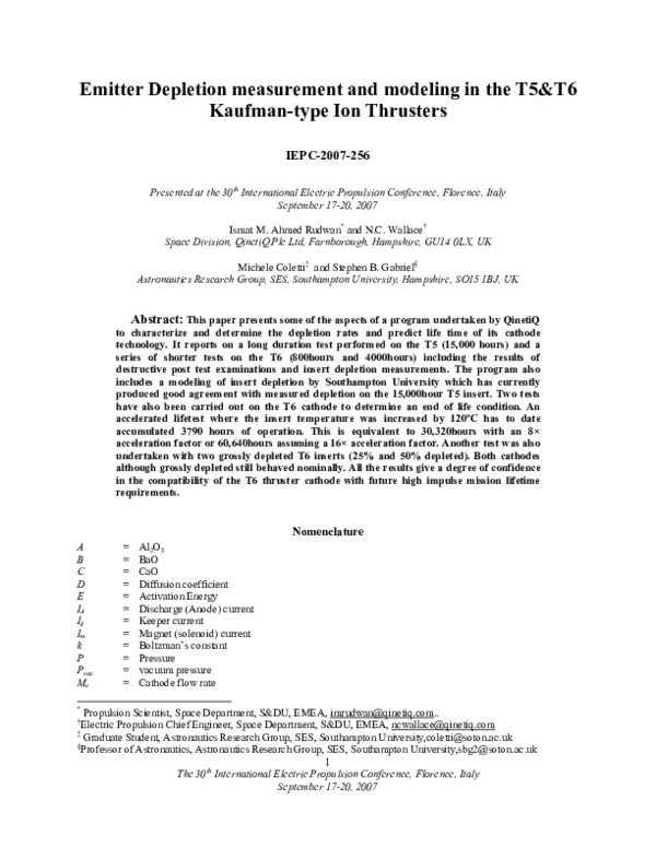 (PDF) Emitter Depletion measurement and modeling in the T5&T6 Kaufman ...