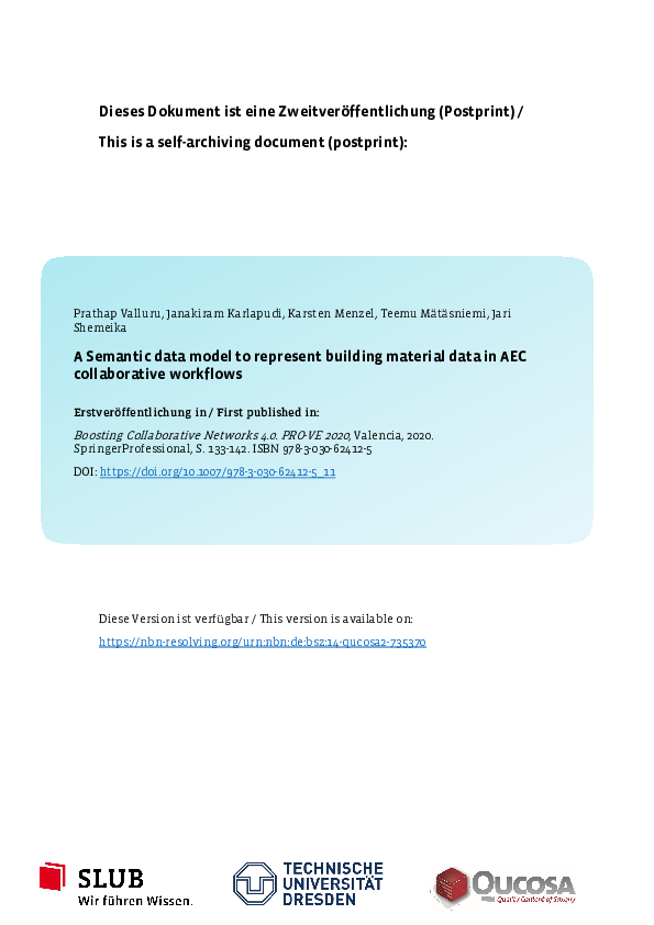 (PDF) A Semantic Data Model to Represent Building Material Data in AEC ...