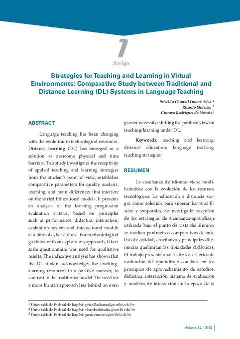 (PDF) Strategies for Teaching and Learning in Virtual Environments ...