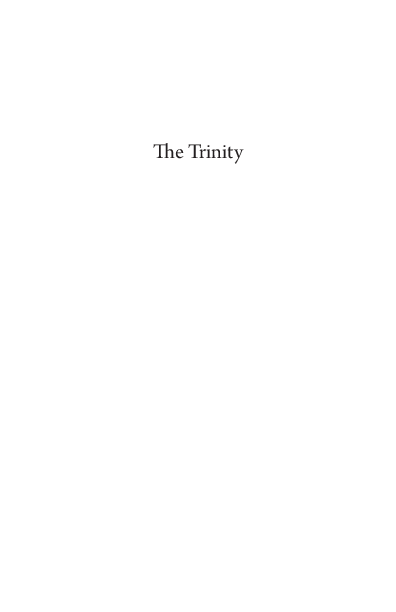 (PDF) Introduction and table of contents of: The Trinity: An ...