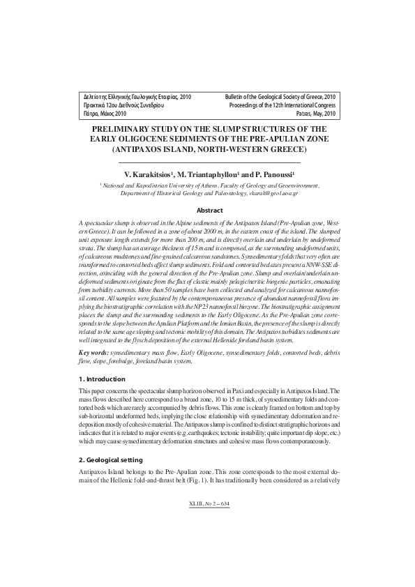 (PDF) Preliminary Study on the Slump Structures of the Early Oligocene ...