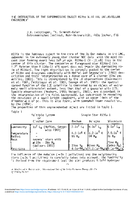 (PDF) The Interaction of the Supermassive Object R136a with the ...