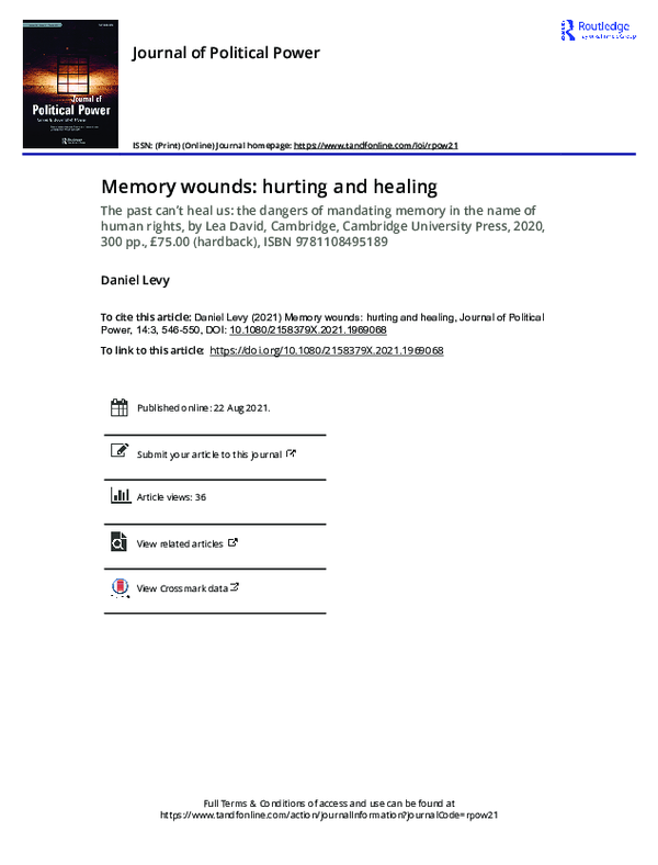 (PDF) TRAUMA, MEMORY, RECONCILIATION AND RECOGNITION | Sevan Beukian ...