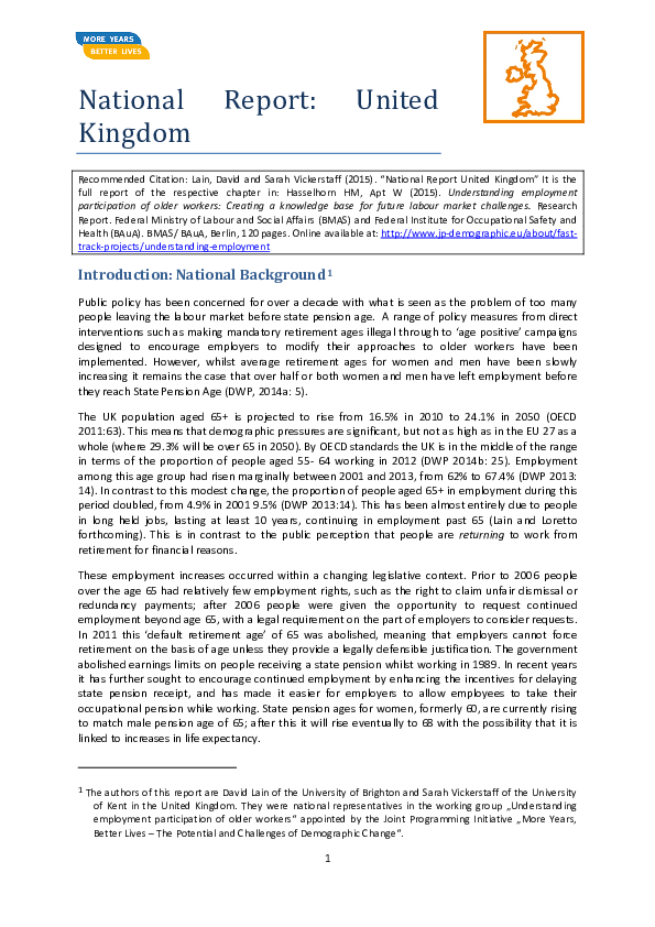 (PDF) National report United Kingdom