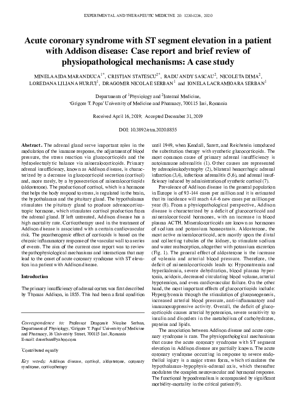 (PDF) Acute coronary syndrome with ST segment elevation in a patient ...