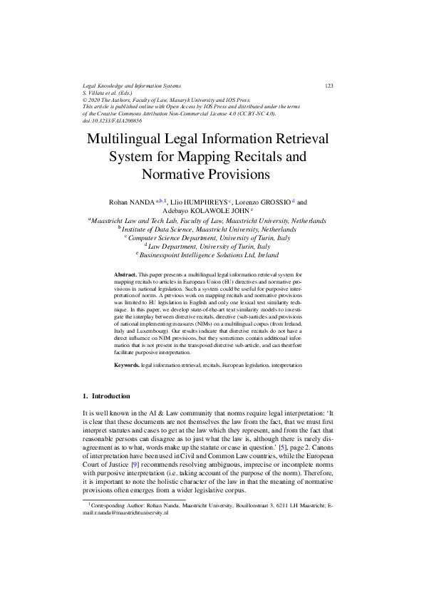 (PDF) Multilingual Legal Information Retrieval System for Mapping ...
